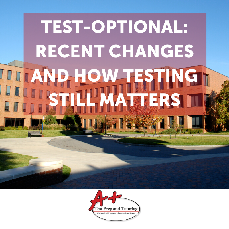 Test-Optional: Recent Changes and How Testing Still Matters - A+ Test ...